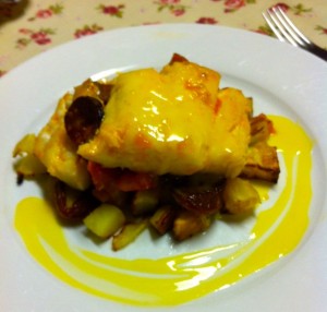 Roasted Pollack with Chorizo & Tomatoes - Rest Less